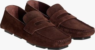 Calvin Klein Mocassins &agrave; semelle crant&eacute;e en cuir su&eacute;d&eacute;