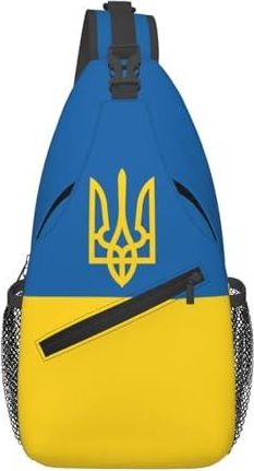Generic Drapeau Ukrainien Sac &Agrave; Bandouli&egrave;re Multifonctionnel Sacoche Epaule Antivol Sacoche Bandouliere Pour Shopping Randonn&eacute;e Sport