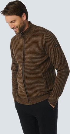 No Excess Strickjacke aus meliertem Strukturstrick