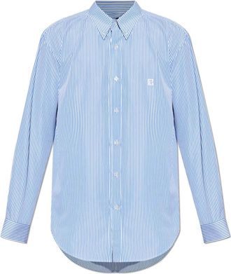 Balmain Homme, Chemises, Bleu, Taille: 2XL Chemise &agrave; Rayures