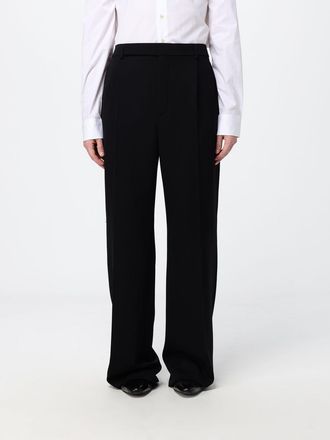 Saint Laurent Pantalon de tailleur en laine &agrave; jambe large et taille mi-haute