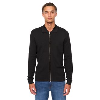 Duck and Cover Melfi Pullover f&uuml;r Herren, Mit Rei&szlig;verschluss trennbar, Jerseyware (Schwarz)