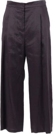 Max Mara Femme, Pantalons, Noir, Taille: 42 FR Wide Pantalons
