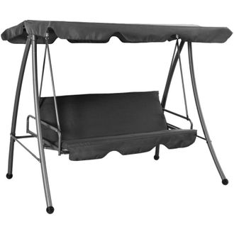 vidaXL Balancelle de jardin avec auvent Anthracite 192x118x175cm Acier Vidaxl