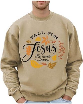 Generic 2026 Pull à capuche pour homme - Grande taille - Sans capuche - Avec logo de vacances - Imprimé - Hauts hip-hop surdimensionnés, kaki, XXL