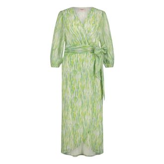 Freebird by Steven Femme, Robes, Multicolore, Taille: 36 FR Robe Midi Blossom Vert