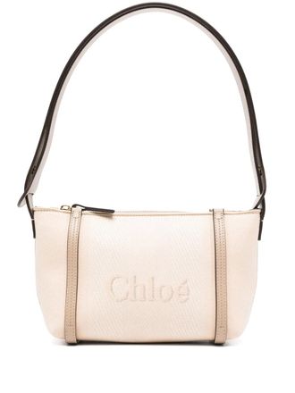 Chloé sac porté épaule en jacquard - Tons neutres