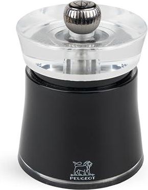 Peugeot Bali Moulin &agrave; poivre manuel, R&eacute;glage mouture Classique, Couleur : Noir, Taille : 8 cm, Mati&egrave;re : Acryl, 25786