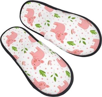 Generic Pantoufles De Maison Petits Cochons Rigolos Chaud Accueil Pantoufles Cozy Chausson Hotel Pour Spa Femmes Automne M