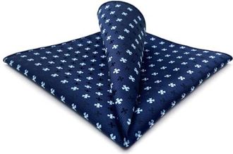 Shlax & Wing Shlax&Wing Floral Bleu Homme Carré de Poche Soie Handmade