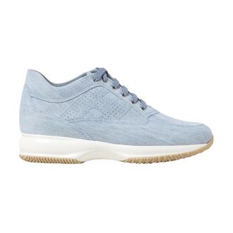 Hogan Femme, Chaussures, Bleu, Taille: 38 EU Baskets en denim interactives