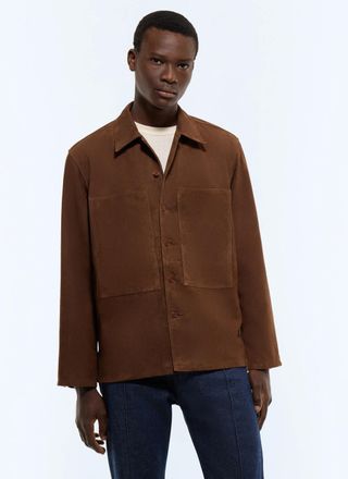 Fursac Surchemise en cuir su&eacute;d&eacute; de ch&egrave;vre - Taille XL - Homme