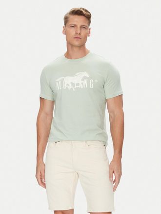 Mustang Jeans Mustang T-Shirt Austin 1016492 Grün Regular Fit