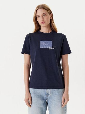 Calvin Klein Jeans T-Shirt LV047C855G Dunkelblau Regular Fit
