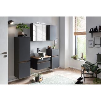 Casa home24 Waschtisch 61cm Grau/Matt Grau