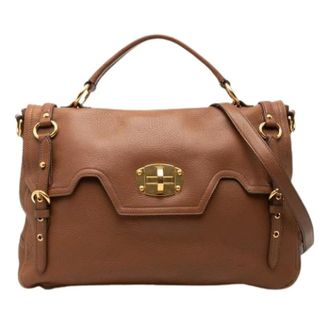 Miu Miu Sac port&eacute; &eacute;paule Pre-owned - Femme - Pre-owned - Brun - Taille: ONE Size