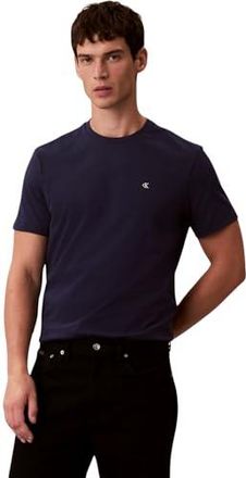 Calvin Klein SS Classic Monogram Tee LV04RD254G Tees, Violet (Bleu Maritime), L, Violet (Bleu Marine), L