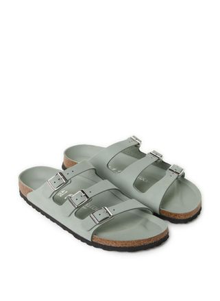 Birkenstock Sandales plates en cuir su&eacute;d&eacute; Florida Fresh