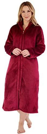 Slenderella HC4340 Womens Raspberry Dressing Gown Medium