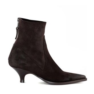 Elena Iachi Braune Wildleder Stiefeletten Spitz Zulaufend - - Shoes - Damen - Braun - 38 EU