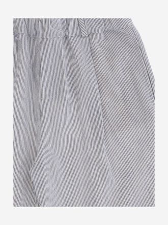 Babe & Tess Boys Short Pants Navy Striped Cotton Blend