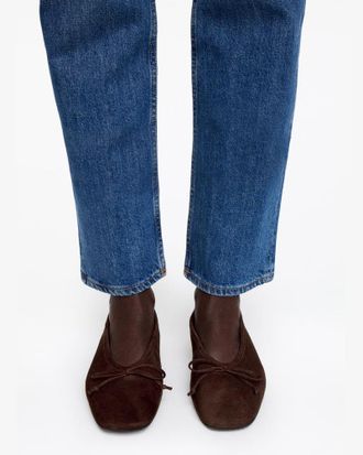 Arket Velours-Ballerinas -Braun