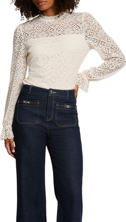 Morgan Damen 242-tyria Langarm-T-Shirts, Elfenbeinfarben, Gr&ouml;&szlig;e M, Small