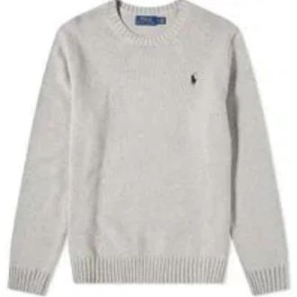 Ralph Lauren Pullover aus Feinstrick mit Rundhalsausschnitt - - Knitwear - Herren - Grau - XL
