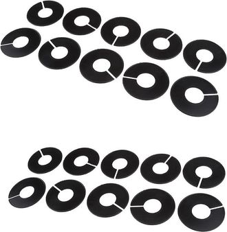 MERIGLARE 20x Gr&ouml;&szlig;enscheiben Gr&ouml;&szlig;entrenner Gr&ouml;&szlig;enreiter f&uuml;r Gr&ouml;&szlig;enkennzeichnung auf Kleiderb&uuml;gel (Schwarz)