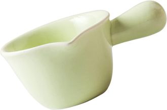 Cabilock Keramik Milchpfanne Mini Kochgeschirr Mit Griff Hitzebeständig Spülmaschinenfest Vielseitiger Porridge Milchtopf Für Gasherd Mikrowelle Backofen Grün