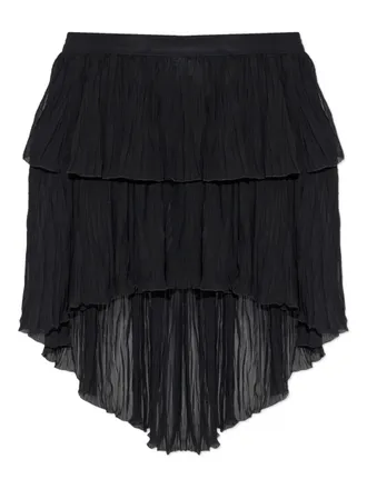 Blumarine jupe asym&eacute;trique &agrave; effet de superpositions - Noir