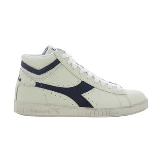 Diadora Blaue High-Top Gewachste Sneakers - - Shoes - Herren - Wei&szlig; - 44 1/2 EU