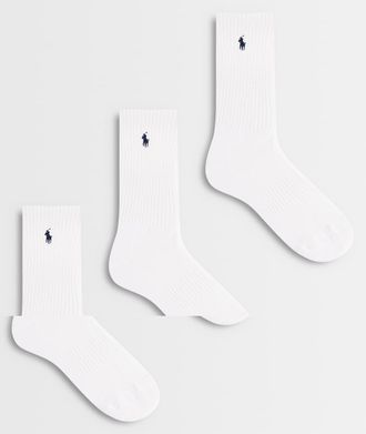 Polo Ralph Lauren Lot de 6 paires de chaussettes avec logo embl&eacute;matique - Blanc
