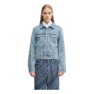VETEMENTS Cut-Up Fitted Denim Jacket - - Jackets - Herren - Blau - XL