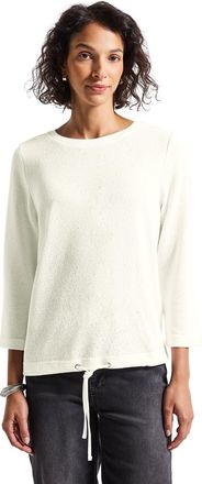 Street One Damen 3227437 Strick-Look Shirt, Off White, 36