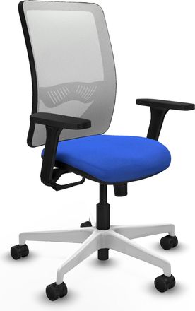 Piqueras y Crespo B&uuml;rostuhl Zulema blau mit 3D-Armlehnen, h&ouml;henverstellbare Lendenwirbelst&uuml;tze, ausgestattet mit 3 Positionen und Schneidschaum, mit 65 mm Nylon-Rollen,