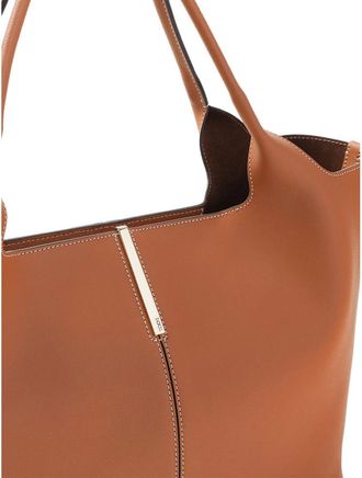 Tod's Calf Leather Tote Bag - Brown