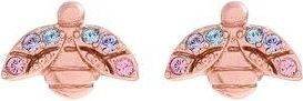 Olivia Burton Boucles Doreilles Puces pour Femme Collection Rainbow Bee en Or Rose Embelli avec des Cristaux - OBJAME274