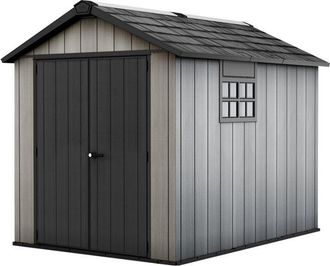 Keter Abri de jardin en r&eacute;sine &agrave; peindre 229x287x242 cm - Surface 6,6 m&sup2; - Structure polypropyl&egrave;ne renforc&eacute;e - R&eacute;sistant aux intemp&eacute;ries