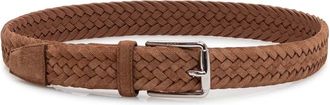 Tod's Homme, Accessoires, Brun, Taille: 95 CM Braided Suede Belt