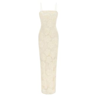 Rotate Flower Mesh Tube Dress - - Dresses - Damen - Wei&szlig; - M