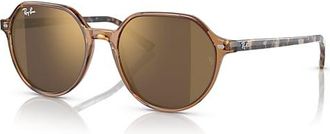 Ray-Ban Thalia Sonnenbrillen Gelb Havana Gestreift Fassung Gold Glas 53-18