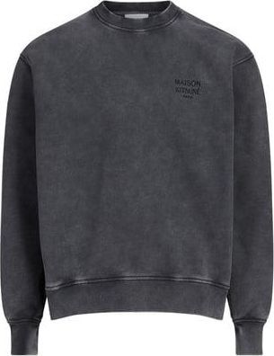 Maison Kitsun&eacute; Sweat ample col rond en coton m&eacute;lang&eacute;