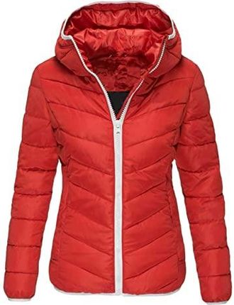 Generic Doudoune L&eacute;g&egrave;re Femme Hiver Veste Fine Ultralight Grande Taille Matelass&eacute;e Puffer Jacket Blouson Duvet Plume Cintr&eacute;e Courte Soild