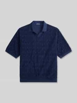 Polo Ralph Lauren Relaxed Fit Poloshirt aus reiner Baumwolle in Strick-Optik