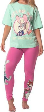 Disney Pyjama Femme Zootropolis, Pyjamas Coton Judy Hopps, Ensembles De Pyjama Femmes, Vert XXL