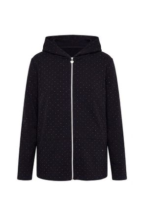 Miamoda Sweatjacke Sweatjacke Loose Fit Kapuze Zipper