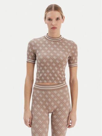 Guess T-Shirt V5BP07 K2000 Braun Slim Fit