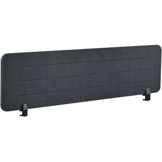Beliani Schreibtischtrennwand dunkelgrau 160 x 40 cm ZIGGY