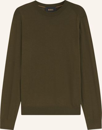 HUGO BOSS Pullover L-Overo Regular Fit gruen